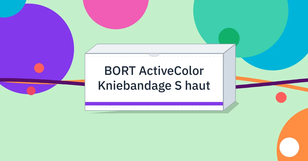 Symbolbild: Packung mit der Aufschrift BORT ActiveColor Kniebandage S haut (PZN 06914706) – Verfügbarkeit und Bezug in Apotheken in Frankfurt am Main