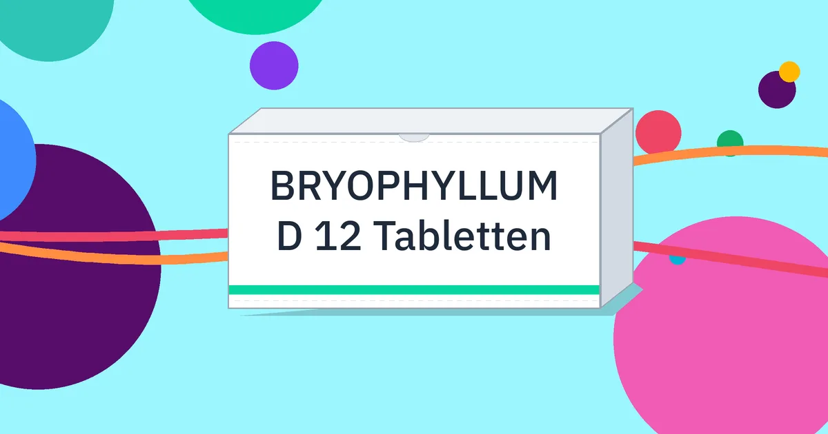 Symbolbild: Packung mit der Aufschrift BRYOPHYLLUM D 12 Tabletten (PZN 17534160) – Verfügbarkeit und Bezug in Apotheken in Frankfurt am Main