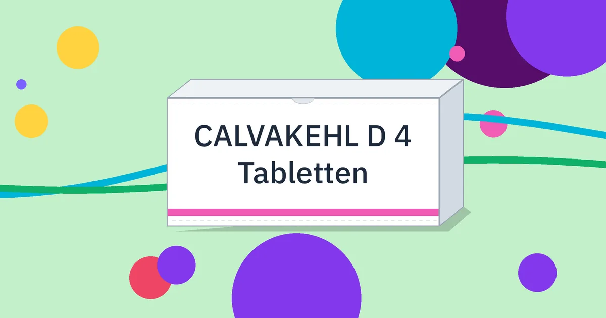 Symbolbild: Packung mit der Aufschrift CALVAKEHL D 4 Tabletten (PZN 00571990) – Verfügbarkeit und Bezug in Apotheken in Frankfurt am Main