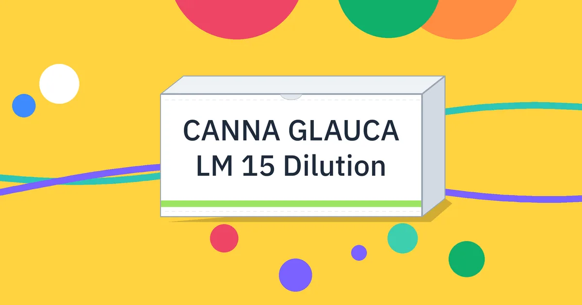 Symbolbild: Packung mit der Aufschrift CANNA GLAUCA LM 15 Dilution (PZN 13413028) – Verfügbarkeit und Bezug in Apotheken in Frankfurt am Main