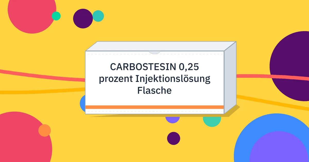 Symbolbild: Packung mit der Aufschrift CARBOSTESIN 0,25 prozent Injektionslösung Flasche (PZN 01637662) – Verfügbarkeit und Bezug in Apotheken in Frankfurt am Main