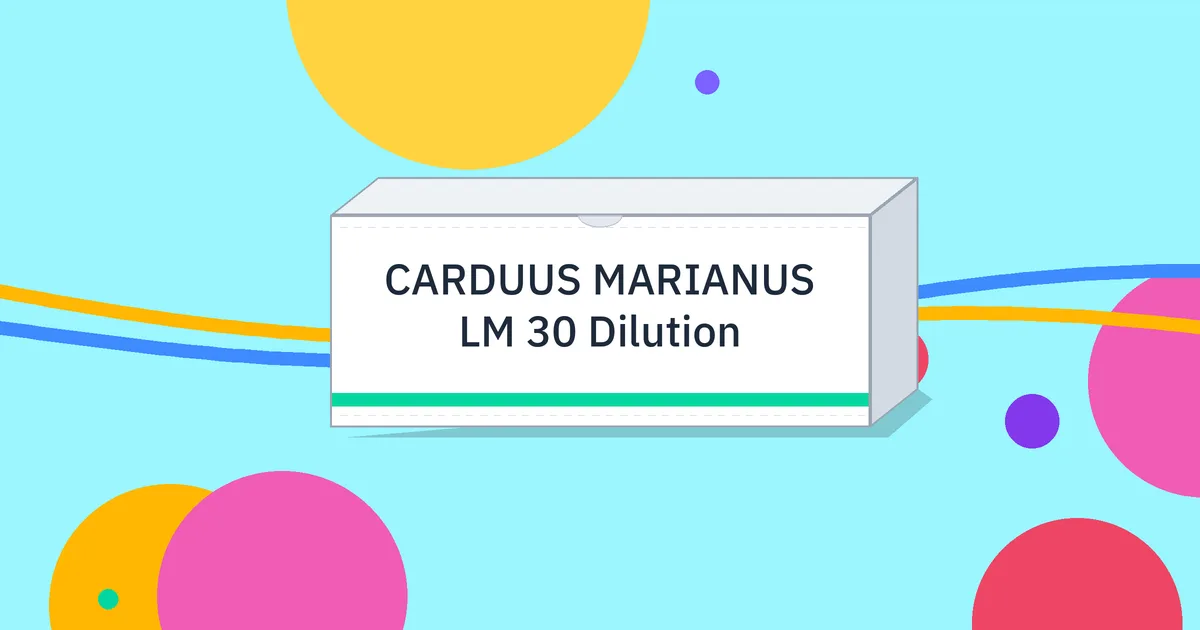 Symbolbild: Packung mit der Aufschrift CARDUUS MARIANUS LM 30 Dilution (PZN 12810968) – Verfügbarkeit und Bezug in Apotheken in Frankfurt am Main