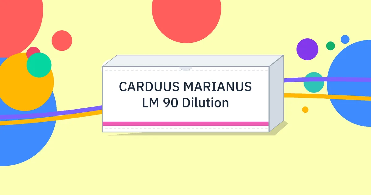 Symbolbild: Packung mit der Aufschrift CARDUUS MARIANUS LM 90 Dilution (PZN 12811011) – Verfügbarkeit und Bezug in Apotheken in Frankfurt am Main