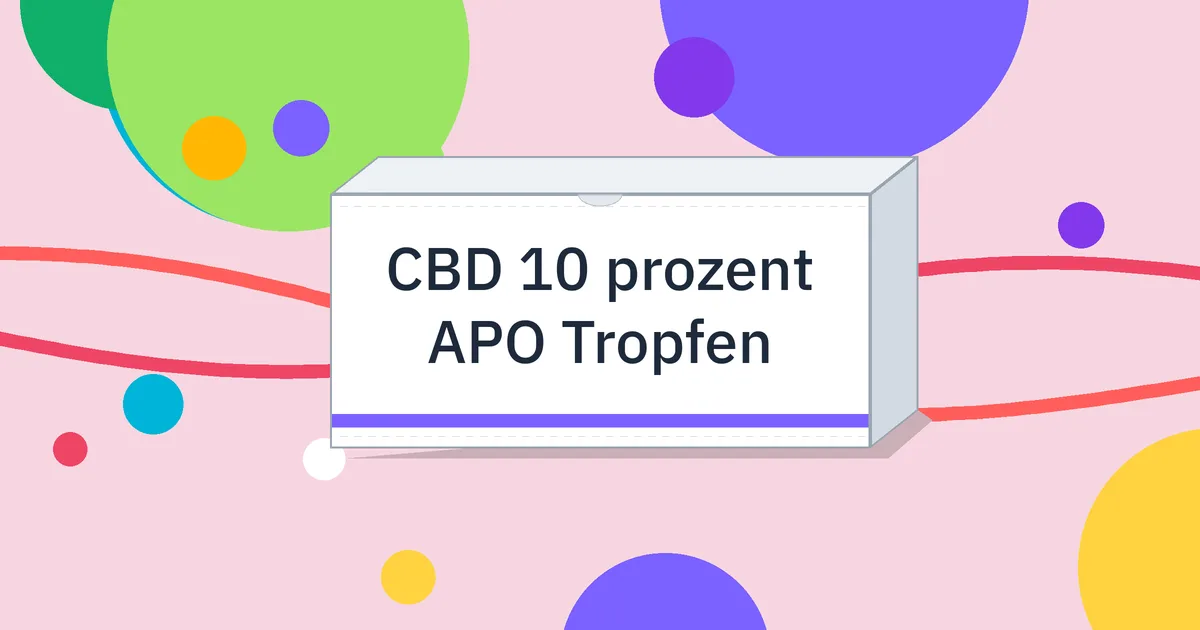 Symbolbild: Packung mit der Aufschrift CBD 10 prozent APO Tropfen (PZN 15629790) – Verfügbarkeit und Bezug in Apotheken in Frankfurt am Main