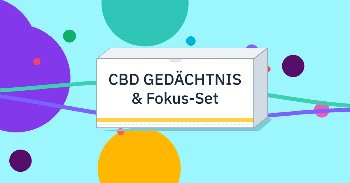 Symbolbild: Packung mit der Aufschrift CBD GEDÄCHTNIS & Fokus-Set (PZN 20571472) – Verfügbarkeit und Bezug in Apotheken in Frankfurt am Main