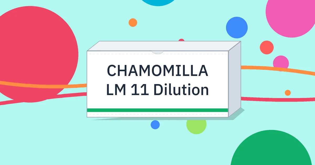 Symbolbild: Packung mit der Aufschrift CHAMOMILLA LM 11 Dilution (PZN 12812513) – Verfügbarkeit und Bezug in Apotheken in Frankfurt am Main
