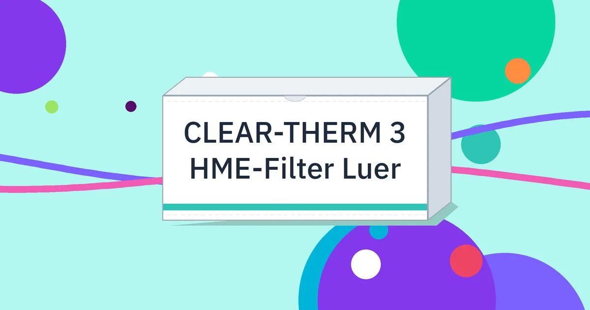 Symbolbild: Packung mit der Aufschrift CLEAR-THERM 3 HME-Filter Luer (PZN 16159748) – Verfügbarkeit und Bezug in Apotheken in Frankfurt am Main