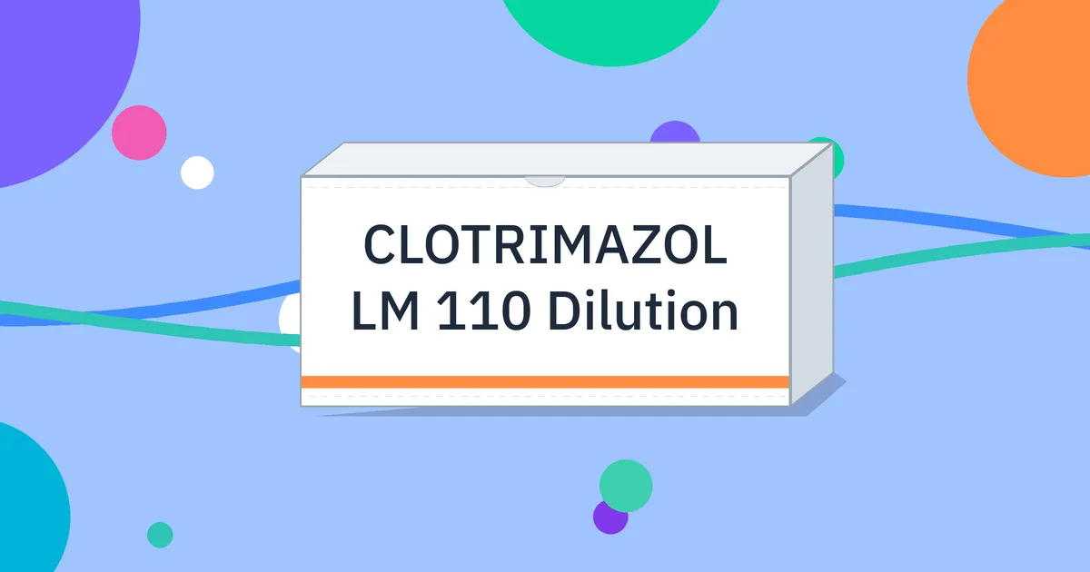 Symbolbild: Packung mit der Aufschrift CLOTRIMAZOL LM 110 Dilution (PZN 12822954) – Verfügbarkeit und Bezug in Apotheken in Frankfurt am Main