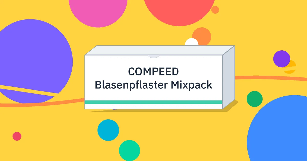 Symbolbild: Packung mit der Aufschrift COMPEED Blasenpflaster Mixpack (PZN 07663028) – Verfügbarkeit und Bezug in Apotheken in Frankfurt am Main