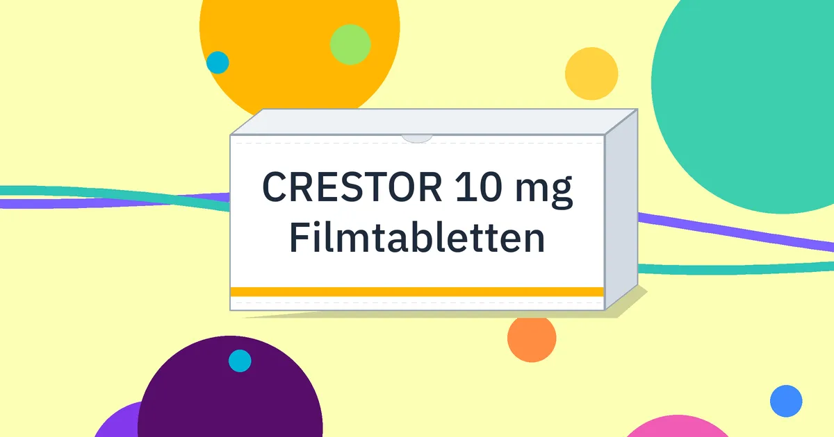 Symbolbild: Packung mit der Aufschrift CRESTOR 10 mg Filmtabletten (PZN 07758639) – Verfügbarkeit und Bezug in Apotheken in Frankfurt am Main