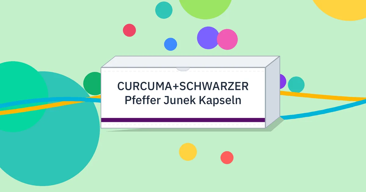 Symbolbild: Packung mit der Aufschrift CURCUMA+SCHWARZER Pfeffer Junek Kapseln (PZN 16235047) – Verfügbarkeit und Bezug in Apotheken in Frankfurt am Main