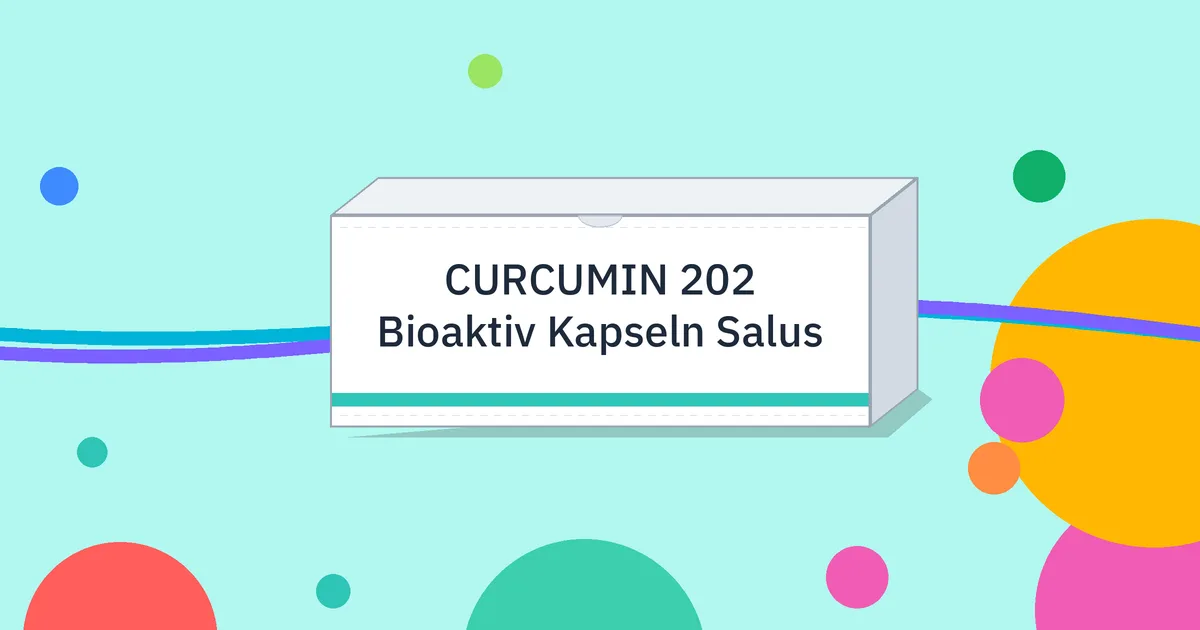 Symbolbild: Packung mit der Aufschrift CURCUMIN 202 Bioaktiv Kapseln Salus (PZN 19292554) – Verfügbarkeit und Bezug in Apotheken in Frankfurt am Main