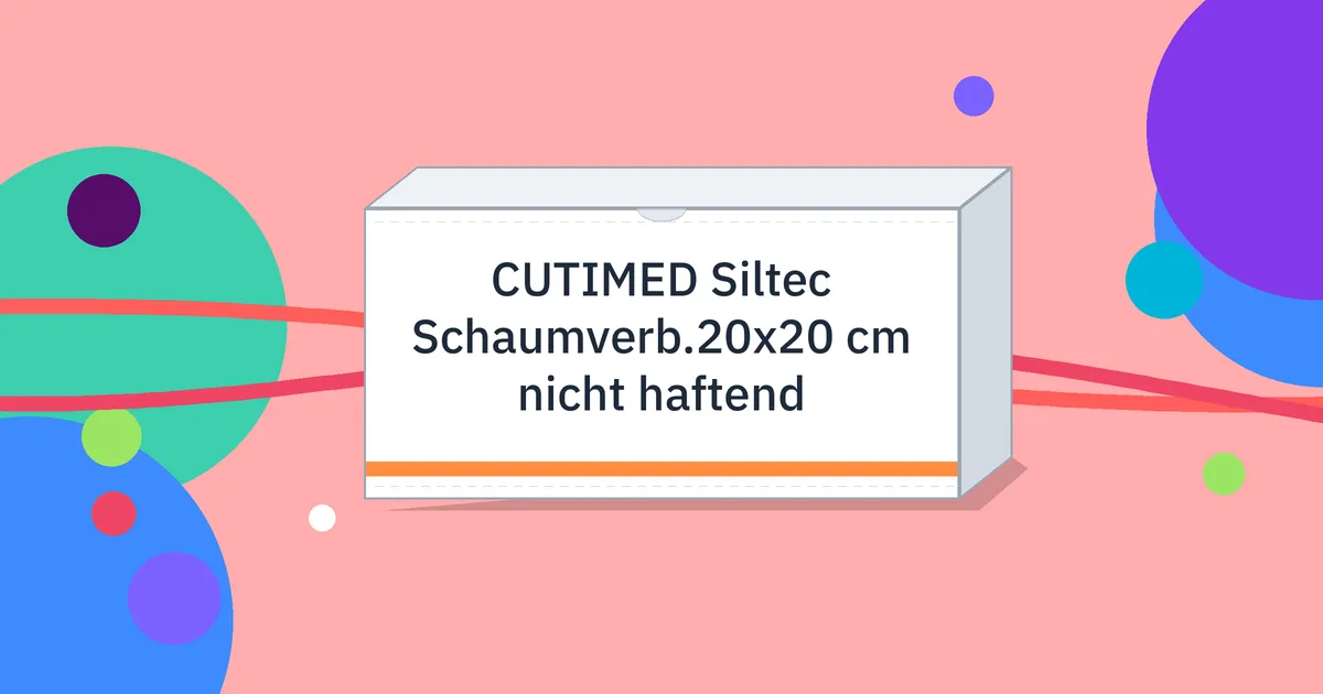 Symbolbild: Packung mit der Aufschrift CUTIMED Siltec Schaumverb.20x20 cm nicht haftend (PZN 17896992) – Verfügbarkeit und Bezug in Apotheken in Frankfurt am Main