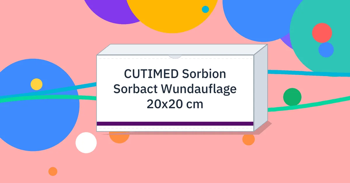 Symbolbild: Packung mit der Aufschrift CUTIMED Sorbion Sorbact Wundauflage 20x20 cm (PZN 18126776) – Verfügbarkeit und Bezug in Apotheken in Frankfurt am Main