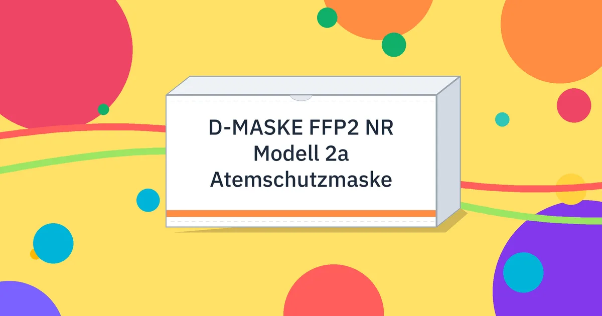 Symbolbild: Packung mit der Aufschrift D-MASKE FFP2 NR Modell 2a Atemschutzmaske (PZN 17896934) – Verfügbarkeit und Bezug in Apotheken in Frankfurt am Main