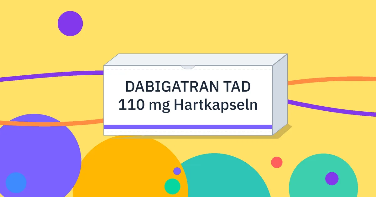Symbolbild: Packung mit der Aufschrift DABIGATRAN TAD 110 mg Hartkapseln (PZN 19139315) – Verfügbarkeit und Bezug in Apotheken in Frankfurt am Main