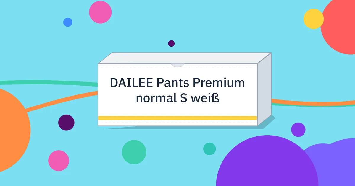 Symbolbild: Packung mit der Aufschrift DAILEE Pants Premium normal S weiß (PZN 15240862) – Verfügbarkeit und Bezug in Apotheken in Frankfurt am Main