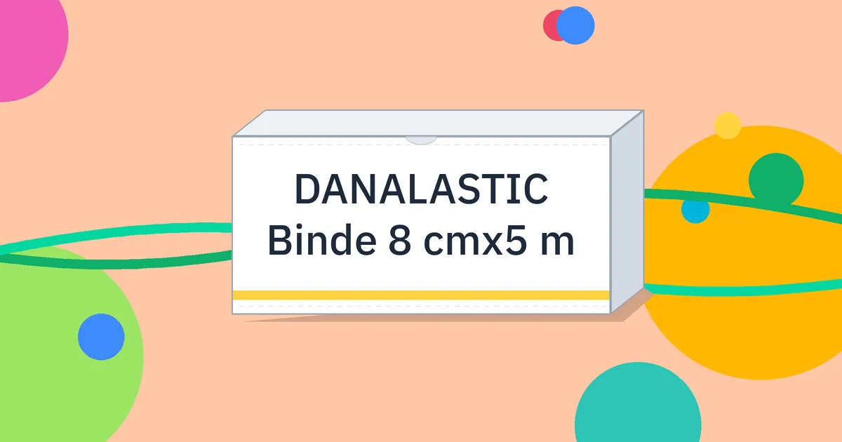 Symbolbild: Packung mit der Aufschrift DANALASTIC Binde 8 cmx5 m (PZN 07636770) – Verfügbarkeit und Bezug in Apotheken in Frankfurt am Main