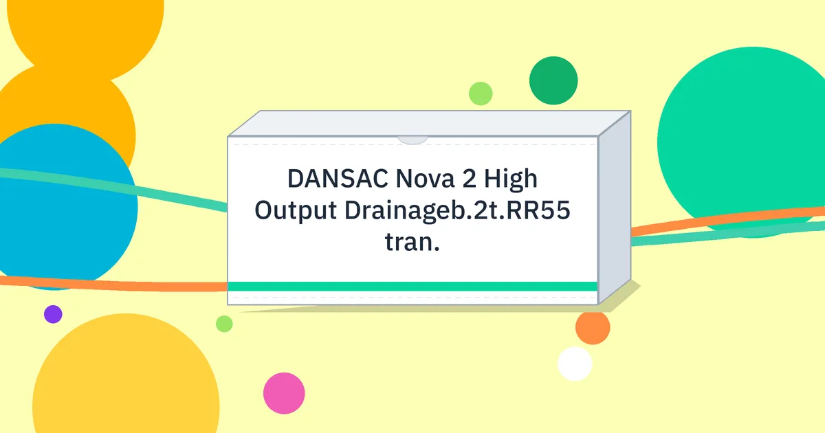 Symbolbild: Packung mit der Aufschrift DANSAC Nova 2 High Output Drainageb.2t.RR55 tran. (PZN 05115972) – Verfügbarkeit und Bezug in Apotheken in Frankfurt am Main