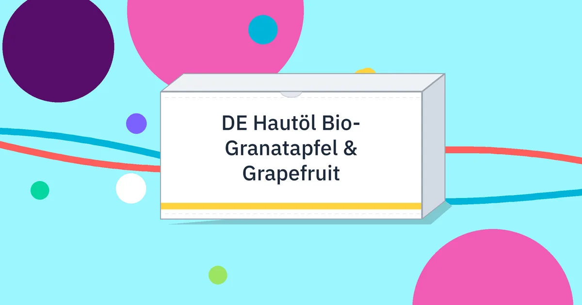 Symbolbild: Packung mit der Aufschrift DE Hautöl Bio-Granatapfel & Grapefruit (PZN 19495493) – Verfügbarkeit und Bezug in Apotheken in Frankfurt am Main