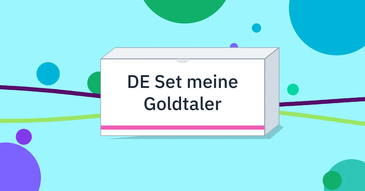 Symbolbild: Packung mit der Aufschrift DE Set meine Goldtaler (PZN 16685425) – Verfügbarkeit und Bezug in Apotheken in Frankfurt am Main