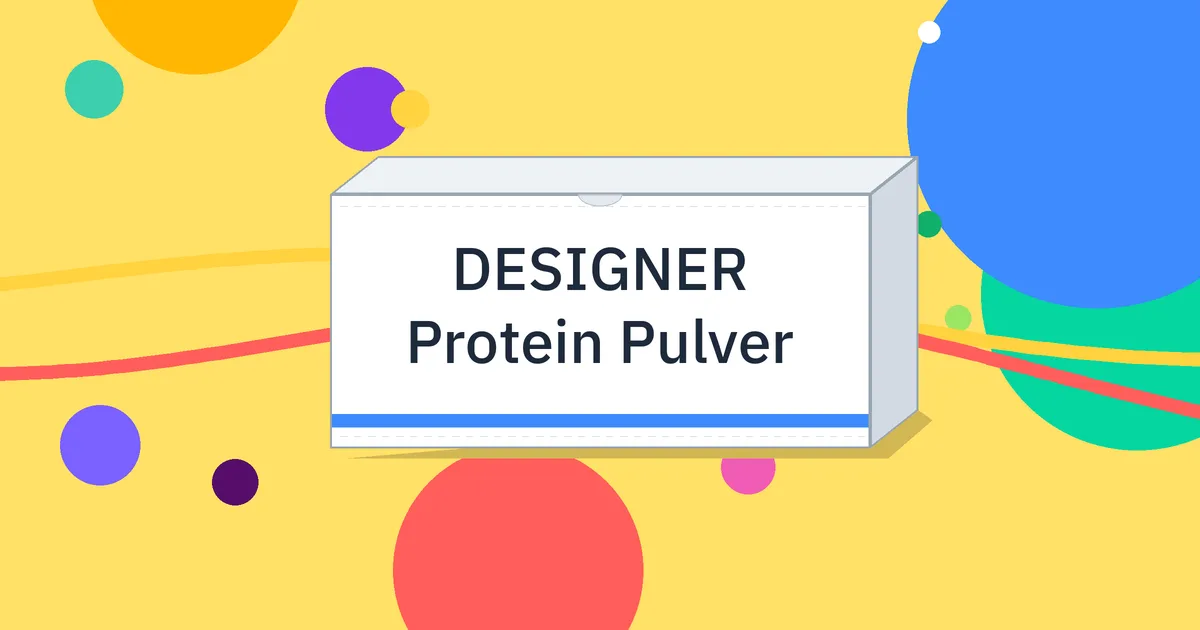 Symbolbild: Packung mit der Aufschrift DESIGNER Protein Pulver (PZN 06950984) – Verfügbarkeit und Bezug in Apotheken in Frankfurt am Main
