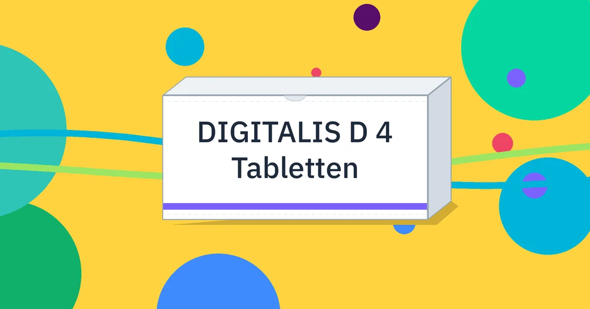 Symbolbild: Packung mit der Aufschrift DIGITALIS D 4 Tabletten (PZN 02127727) – Verfügbarkeit und Bezug in Apotheken in Frankfurt am Main
