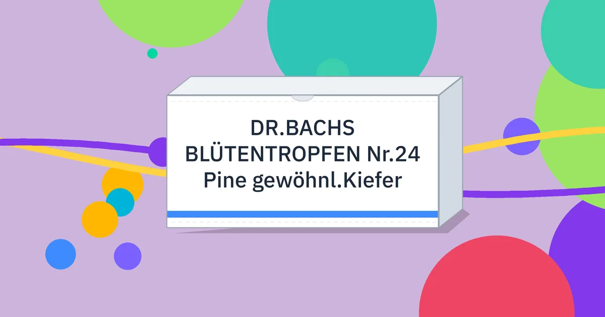 Symbolbild: Packung mit der Aufschrift DR.BACHS BLÜTENTROPFEN Nr.24 Pine gewöhnl.Kiefer (PZN 17193575) – Verfügbarkeit und Bezug in Apotheken in Frankfurt am Main