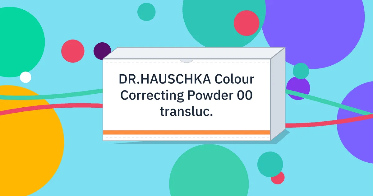 Symbolbild: Packung mit der Aufschrift DR.HAUSCHKA Colour Correcting Powder 00 transluc. (PZN 18651057) – Verfügbarkeit und Bezug in Apotheken in Frankfurt am Main