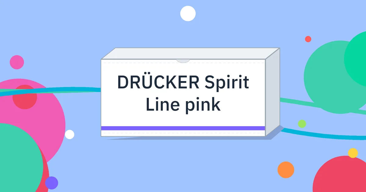 Symbolbild: Packung mit der Aufschrift DRÜCKER Spirit Line pink (PZN 01516585) – Verfügbarkeit und Bezug in Apotheken in Frankfurt am Main