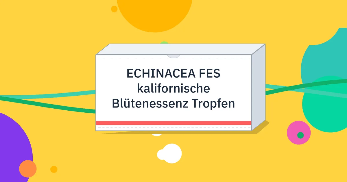 Symbolbild: Packung mit der Aufschrift ECHINACEA FES kalifornische Blütenessenz Tropfen (PZN 09173328) – Verfügbarkeit und Bezug in Apotheken in Frankfurt am Main