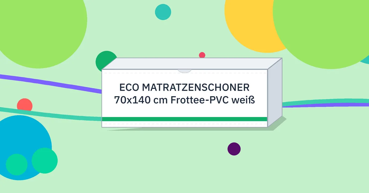 Symbolbild: Packung mit der Aufschrift ECO MATRATZENSCHONER 70x140 cm Frottee-PVC weiß (PZN 10729357) – Verfügbarkeit und Bezug in Apotheken in Frankfurt am Main