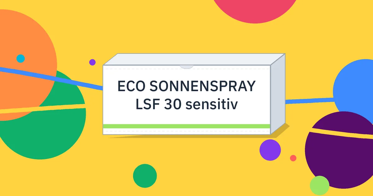 Symbolbild: Packung mit der Aufschrift ECO SONNENSPRAY LSF 30 sensitiv (PZN 14037484) – Verfügbarkeit und Bezug in Apotheken in Frankfurt am Main
