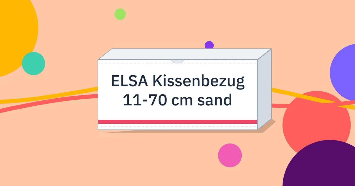 Symbolbild: Packung mit der Aufschrift ELSA Kissenbezug 11-70 cm sand (PZN 01493507) – Verfügbarkeit und Bezug in Apotheken in Frankfurt am Main