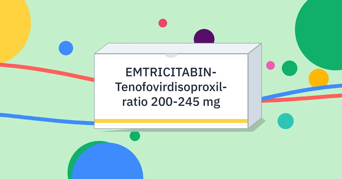 Symbolbild: Packung mit der Aufschrift EMTRICITABIN-Tenofovirdisoproxil-ratio 200-245 mg (PZN 12724393) – Verfügbarkeit und Bezug in Apotheken in Frankfurt am Main