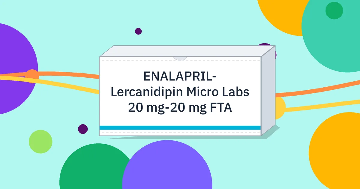 Symbolbild: Packung mit der Aufschrift ENALAPRIL-Lercanidipin Micro Labs 20 mg-20 mg FTA (PZN 15995678) – Verfügbarkeit und Bezug in Apotheken in Frankfurt am Main
