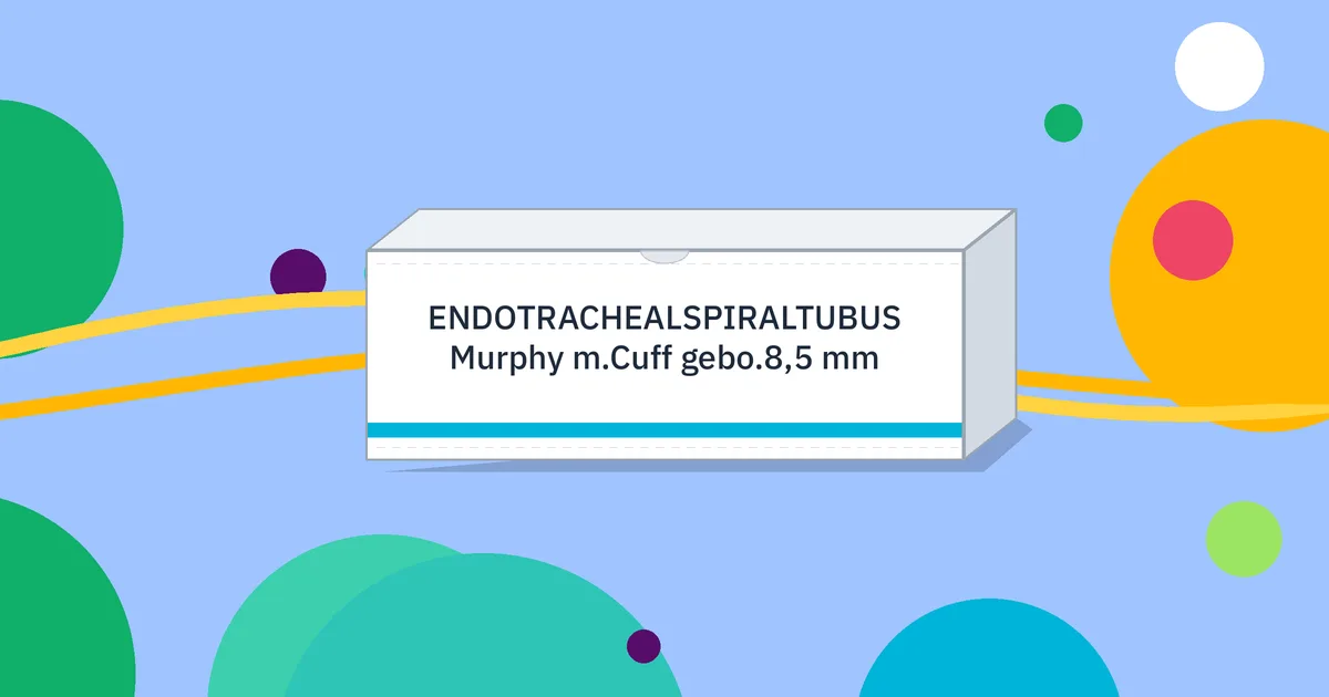 Symbolbild: Packung mit der Aufschrift ENDOTRACHEALSPIRALTUBUS Murphy m.Cuff gebo.8,5 mm (PZN 01295813) – Verfügbarkeit und Bezug in Apotheken in Frankfurt am Main