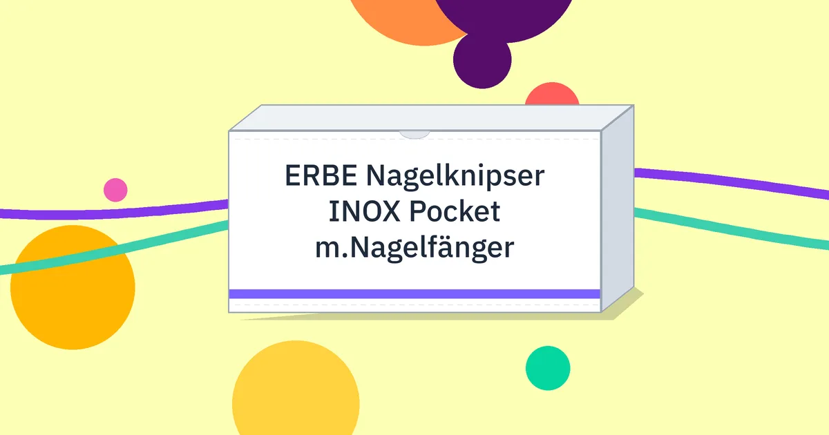 Symbolbild: Packung mit der Aufschrift ERBE Nagelknipser INOX Pocket m.Nagelfänger (PZN 00691547) – Verfügbarkeit und Bezug in Apotheken in Frankfurt am Main