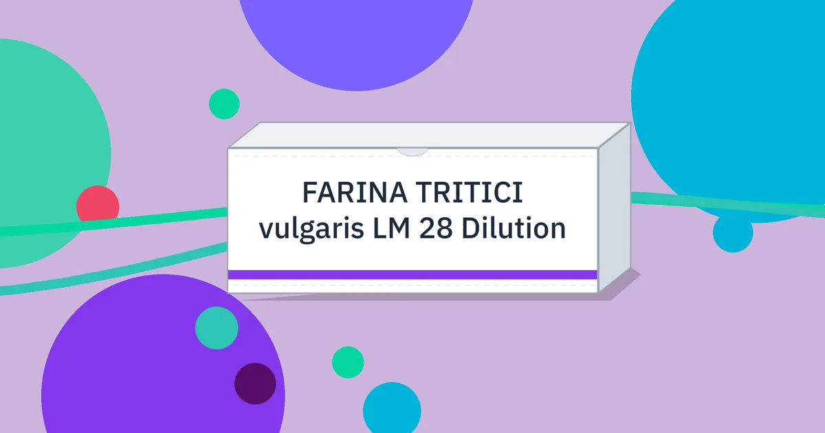 Symbolbild: Packung mit der Aufschrift FARINA TRITICI vulgaris LM 28 Dilution (PZN 13488061) – Verfügbarkeit und Bezug in Apotheken in Frankfurt am Main