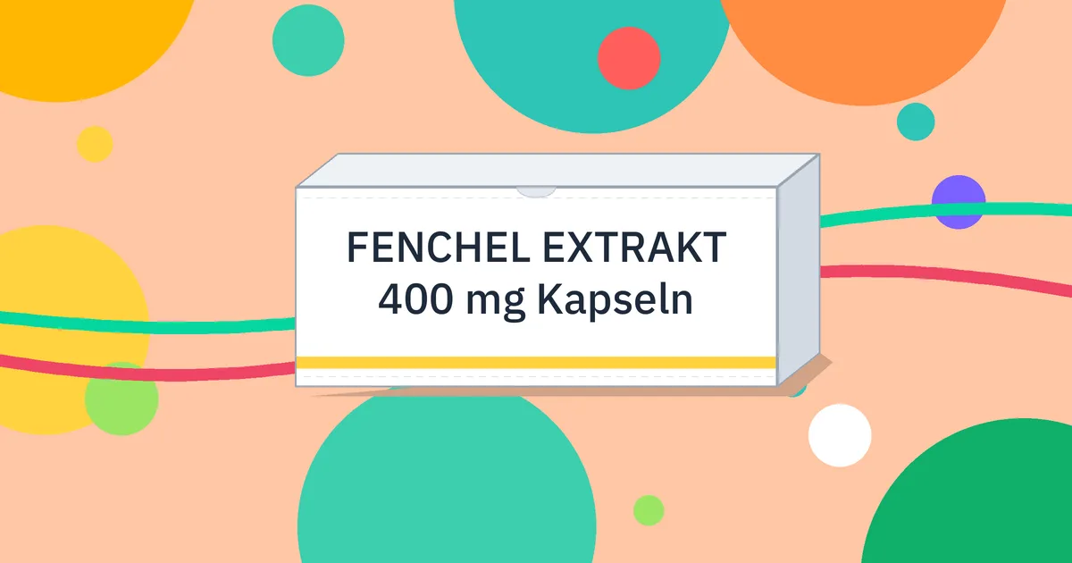 Symbolbild: Packung mit der Aufschrift FENCHEL EXTRAKT 400 mg Kapseln (PZN 10008149) – Verfügbarkeit und Bezug in Apotheken in Frankfurt am Main
