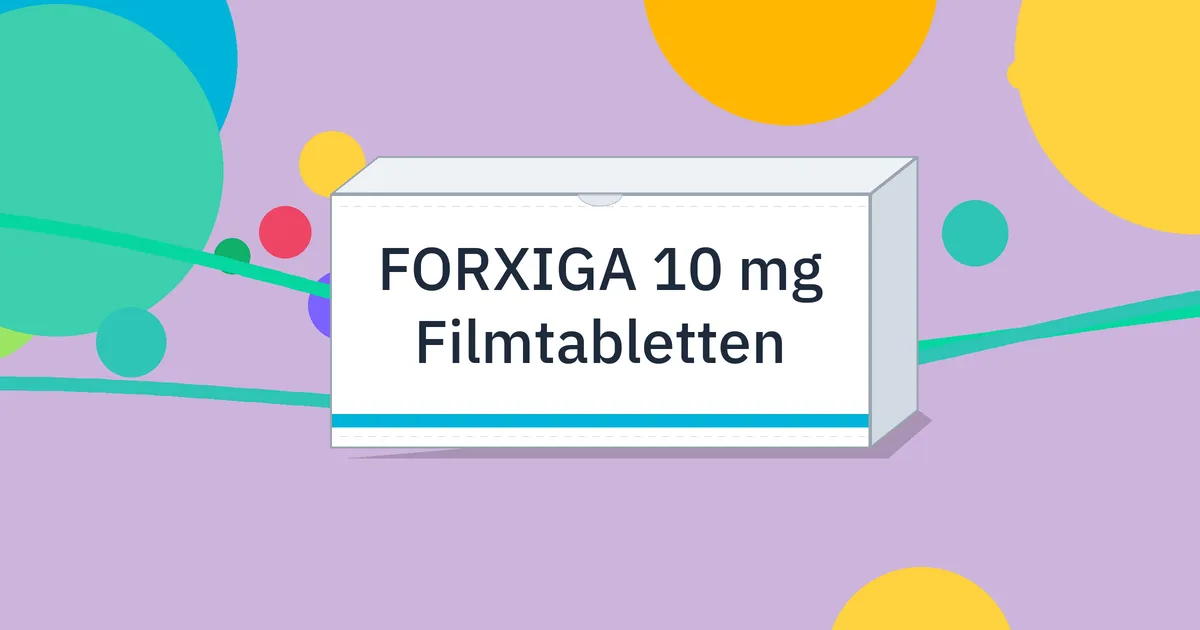 Symbolbild: Packung mit der Aufschrift FORXIGA 10 mg Filmtabletten (PZN 19873765) – Verfügbarkeit und Bezug in Apotheken in Frankfurt am Main