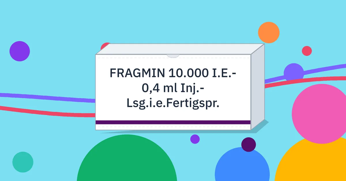 Symbolbild: Packung mit der Aufschrift FRAGMIN 10.000 I.E.-0,4 ml Inj.-Lsg.i.e.Fertigspr. (PZN 18804733) – Verfügbarkeit und Bezug in Apotheken in Frankfurt am Main