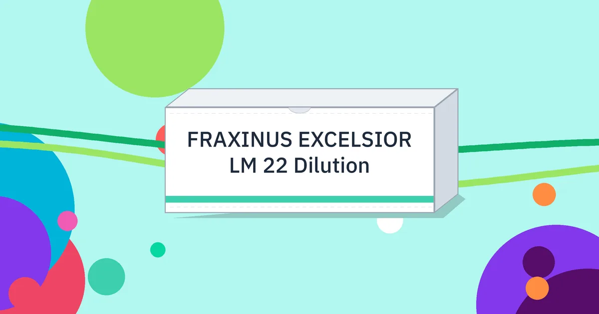 Symbolbild: Packung mit der Aufschrift FRAXINUS EXCELSIOR LM 22 Dilution (PZN 13492134) – Verfügbarkeit und Bezug in Apotheken in Frankfurt am Main