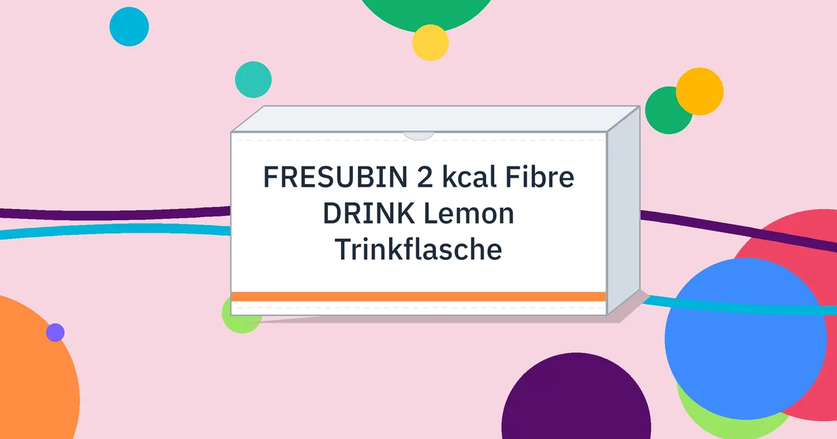 Symbolbild: Packung mit der Aufschrift FRESUBIN 2 kcal Fibre DRINK Lemon Trinkflasche (PZN 06470540) – Verfügbarkeit und Bezug in Apotheken in Frankfurt am Main