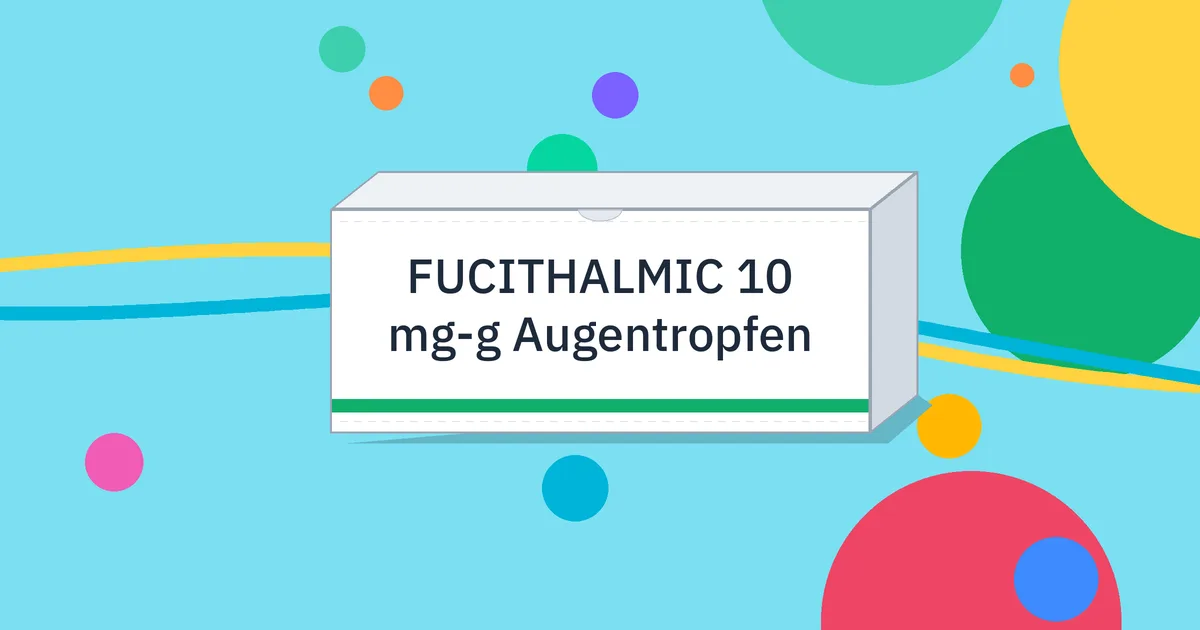 Symbolbild: Packung mit der Aufschrift FUCITHALMIC 10 mg-g Augentropfen (PZN 03949437) – Verfügbarkeit und Bezug in Apotheken in Frankfurt am Main