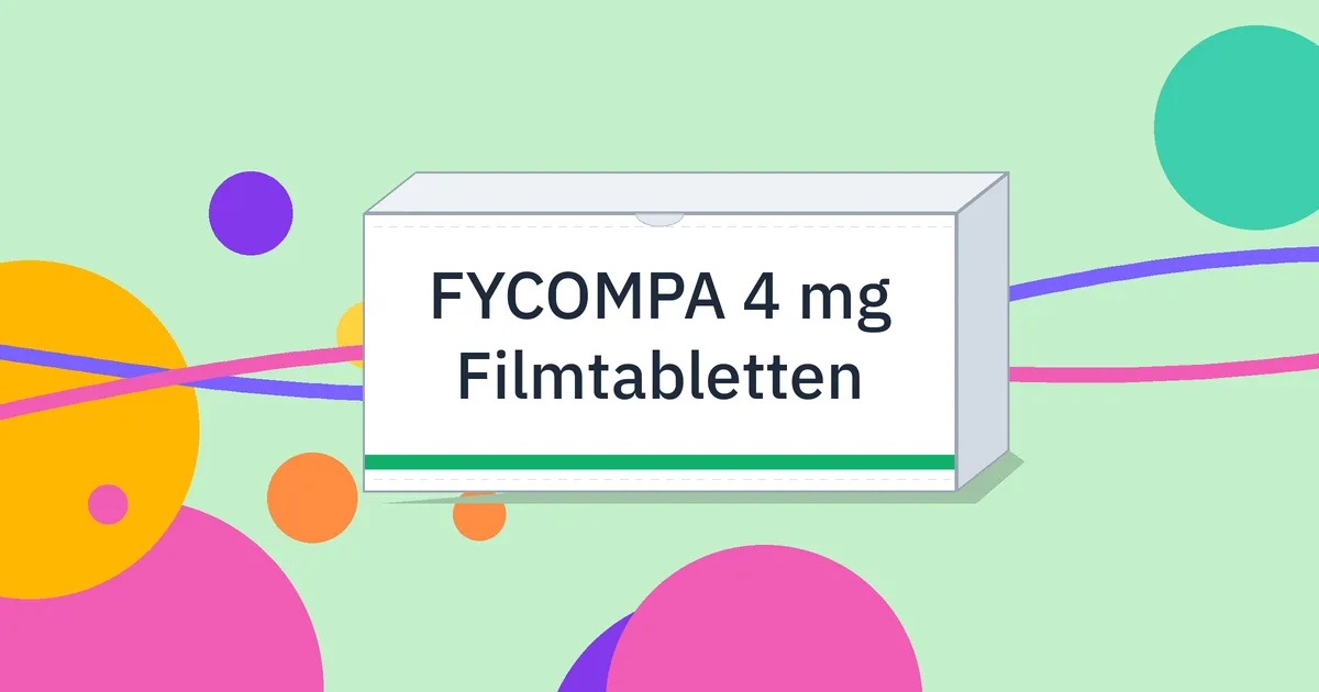 Symbolbild: Packung mit der Aufschrift FYCOMPA 4 mg Filmtabletten (PZN 15266815) – Verfügbarkeit und Bezug in Apotheken in Frankfurt am Main