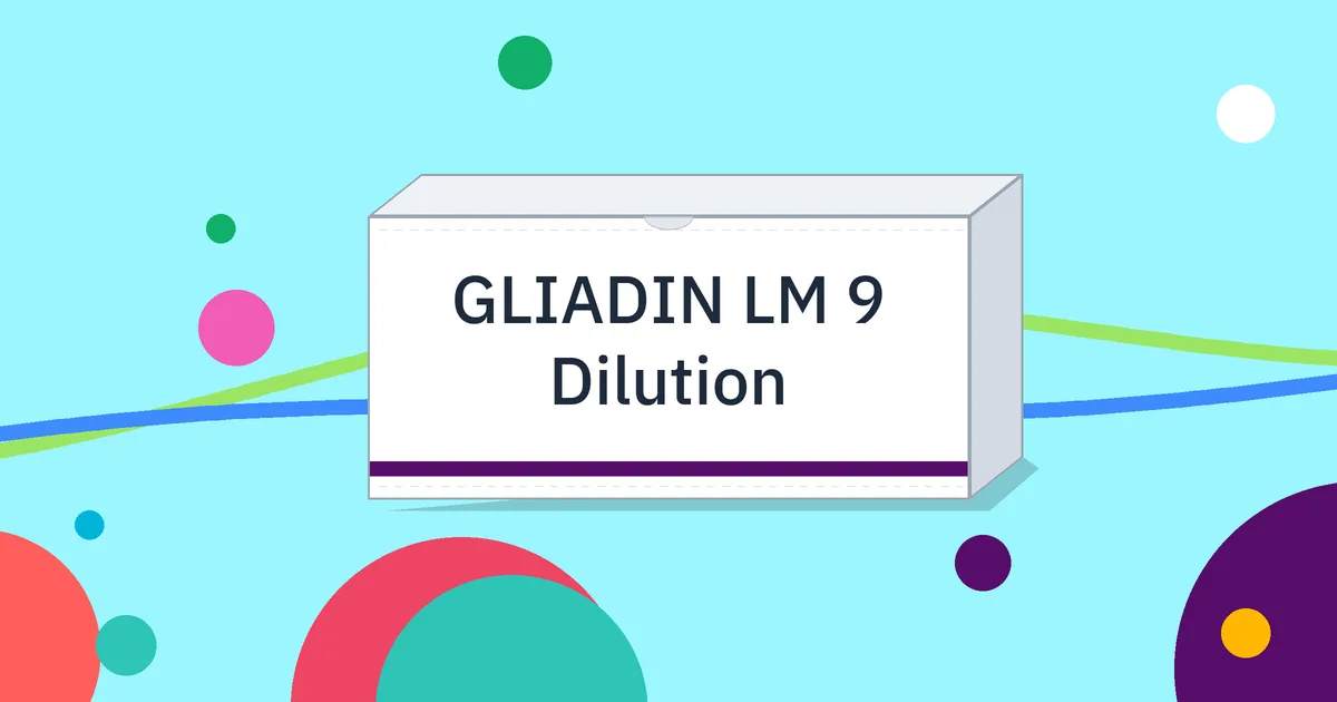 Symbolbild: Packung mit der Aufschrift GLIADIN LM 9 Dilution (PZN 13544167) – Verfügbarkeit und Bezug in Apotheken in Frankfurt am Main
