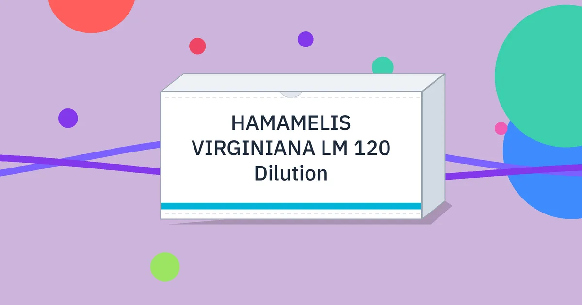 Symbolbild: Packung mit der Aufschrift HAMAMELIS VIRGINIANA LM 120 Dilution (PZN 12884719) – Verfügbarkeit und Bezug in Apotheken in Frankfurt am Main