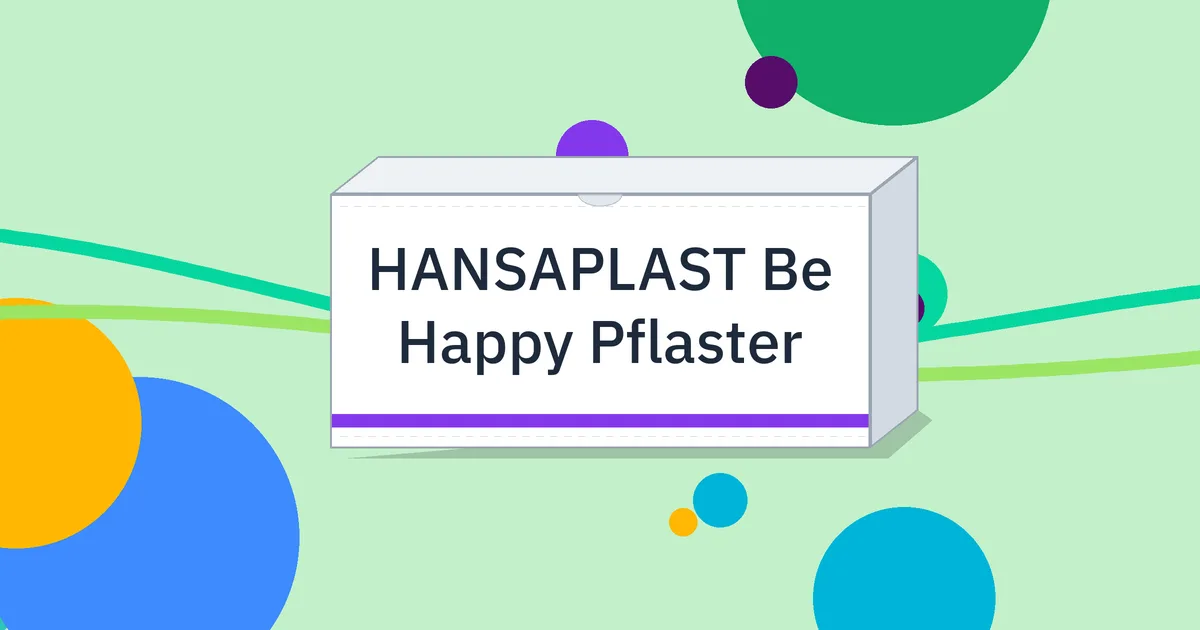Symbolbild: Packung mit der Aufschrift HANSAPLAST Be Happy Pflaster (PZN 19530522) – Verfügbarkeit und Bezug in Apotheken in Frankfurt am Main
