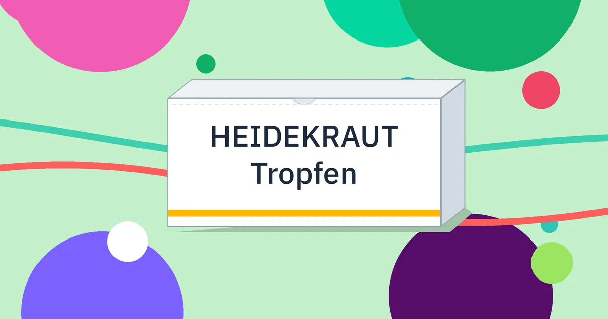 Symbolbild: Packung mit der Aufschrift HEIDEKRAUT Tropfen (PZN 18780820) – Verfügbarkeit und Bezug in Apotheken in Frankfurt am Main